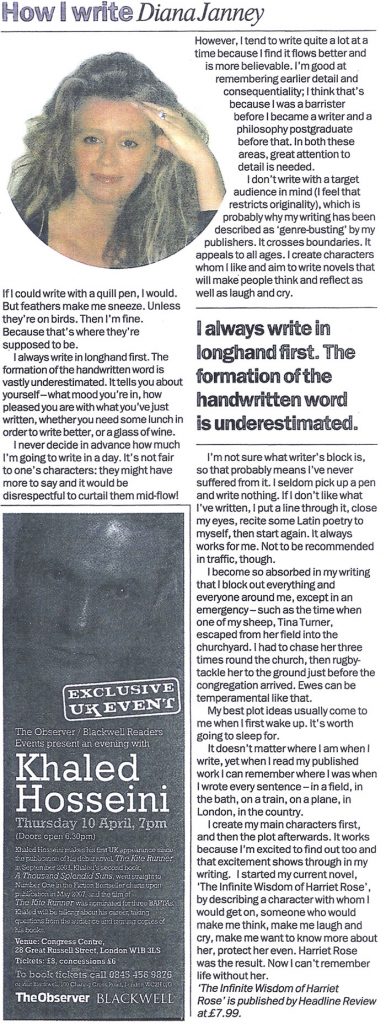 Article in Time Out - Diana Janney